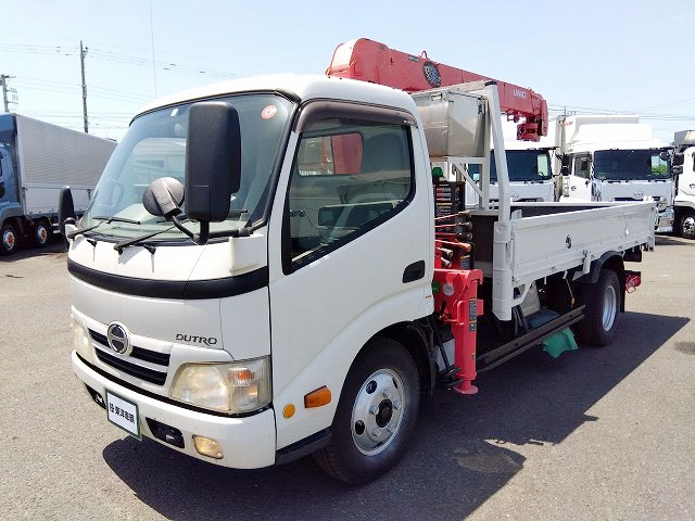 [クレーン付 平ボディ] H23 デュトロ 古河ユニック製 4段ラジコン 2.9t吊 差し違いアウトリガー リアジャッキ付 積載3t 標準ロングボディ | 株式会社東洋車輌